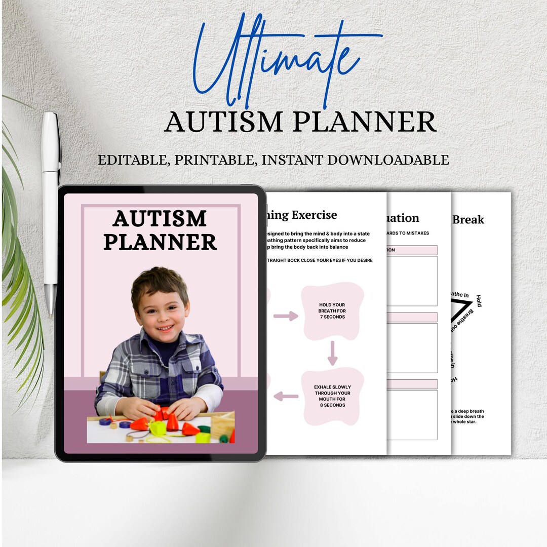 Editable Autism Planner | Printable Daily Routine & Behavior Tracker ...