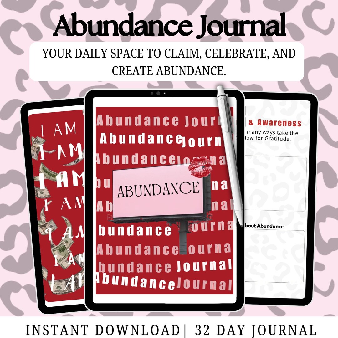 Abundance Journal Printable | Daily Self-reflection Prompts ...
