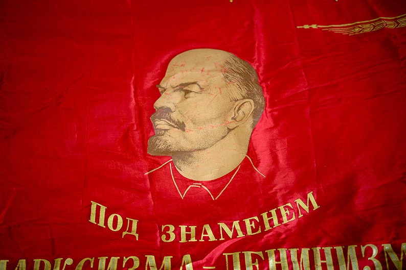 Art & Collectibles Communist Propaganda Vintage Soviet Flag Banner from ...