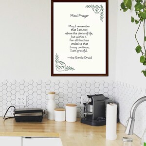 Meal Prayer Printable | Druid Blessing for Mealtime | Digital Download ...
