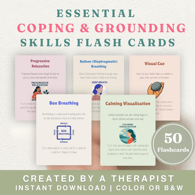Printable Grounding Cards - Etsy