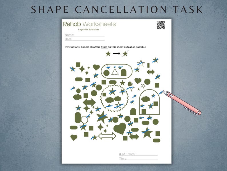 Shape Cancellation Task Bundle (30 Worksheets) - Attention Worksheets ...