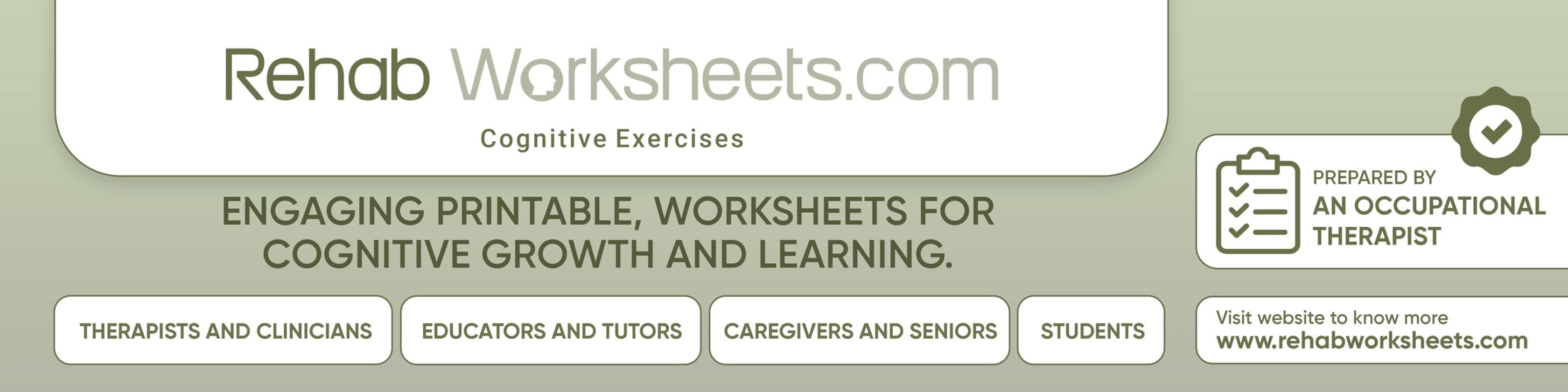 RehabWorksheets - Etsy
