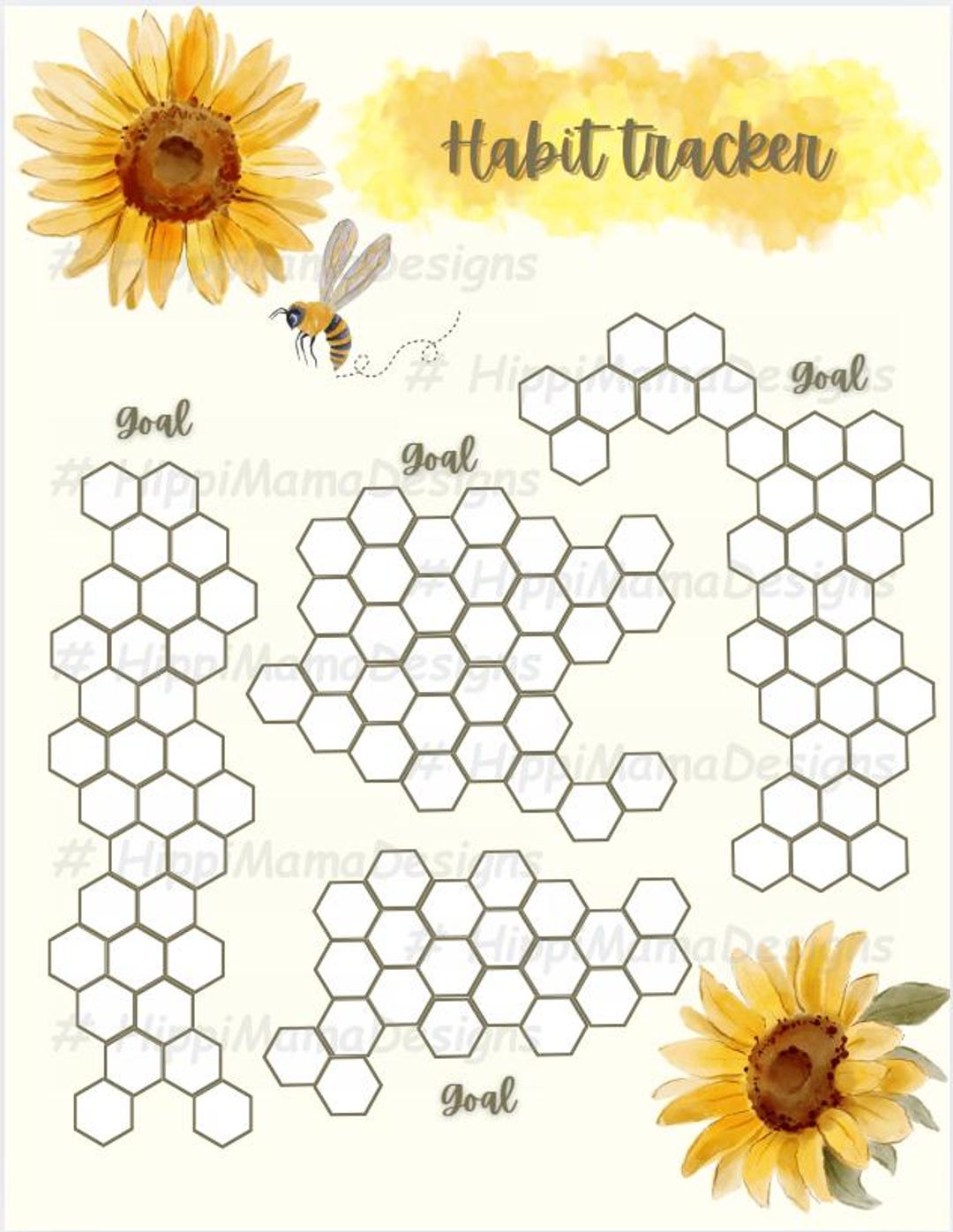 Honeycomb Habit Tracker - Etsy