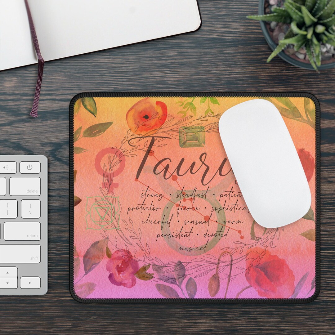 Taurus Gaming Mouse Pad : Zodiac Inspired Gift With Sacred Astrology ...