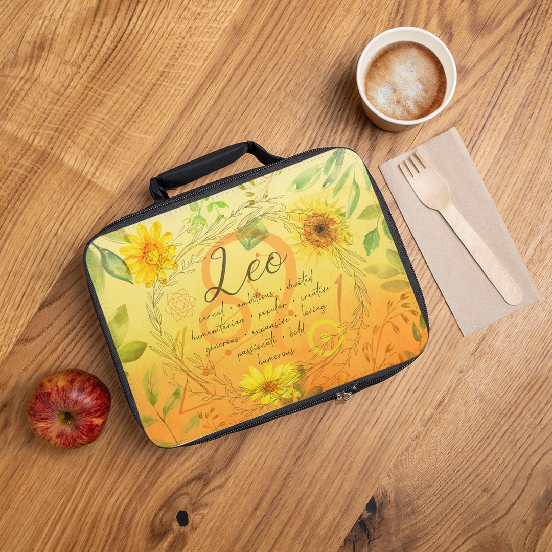 Leo Lunch Bag : Zodiac Inspired Gift With Sacred Astrology Watercolor ...