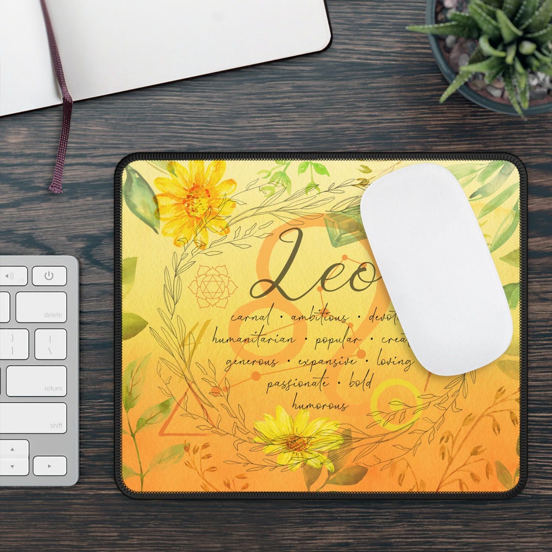 Leo Gaming Mouse Pad : Zodiac Inspired Gift With Sacred Astrology ...