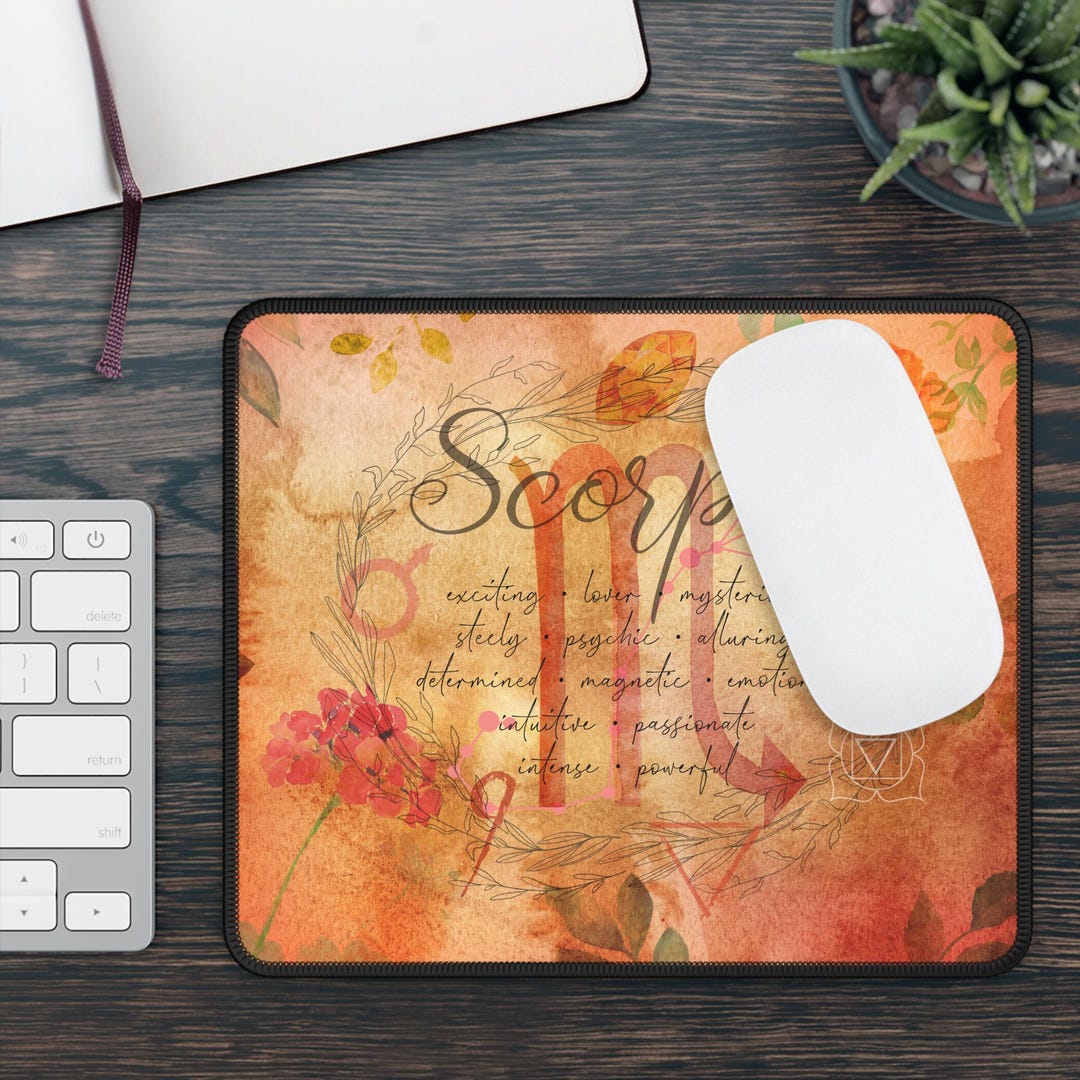 Scorpio Gaming Mouse Pad : Zodiac Inspired Gift With Sacred Astrology ...