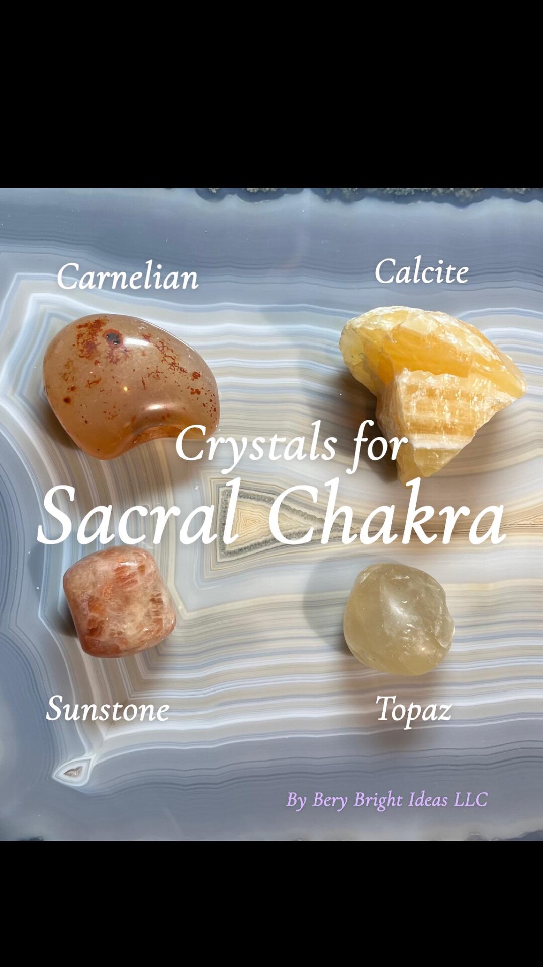 Metaphysical Set of Sacral Chakra Crystals and Stones -handmade and ...