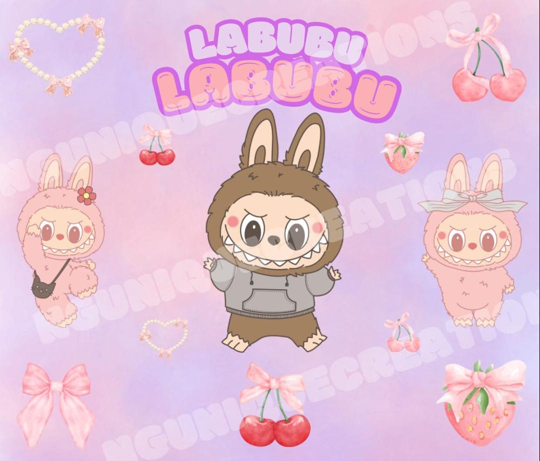 Labubu 20oz Wrap Png - Etsy