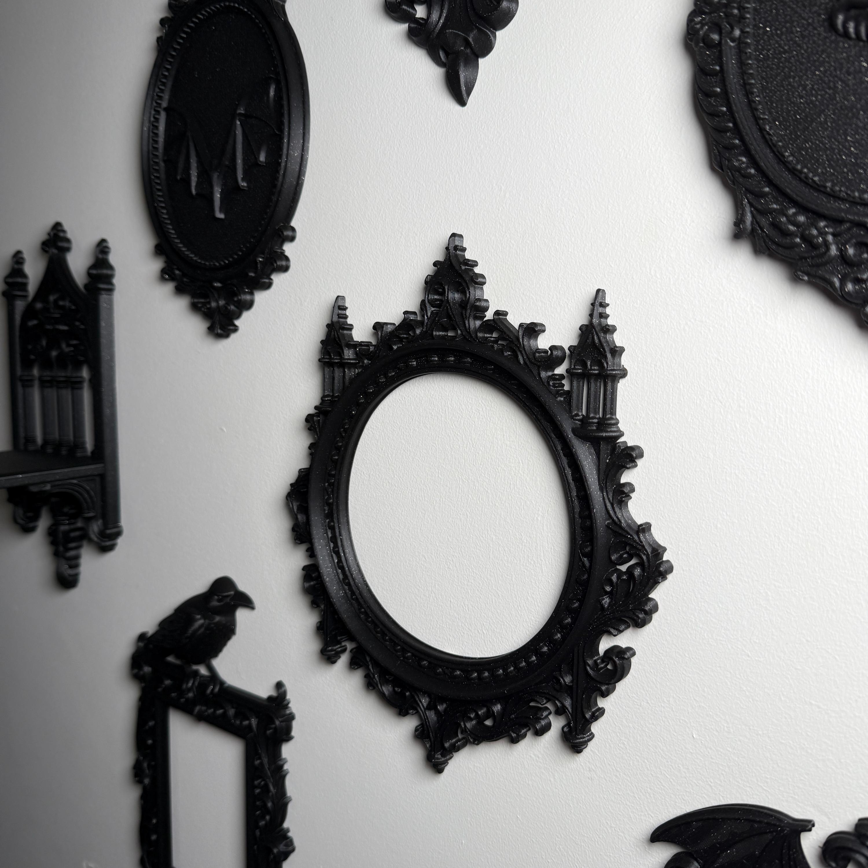 Victorian Gothic Oval Frame | Haunted House Wall Art | Witchy Gallery ...