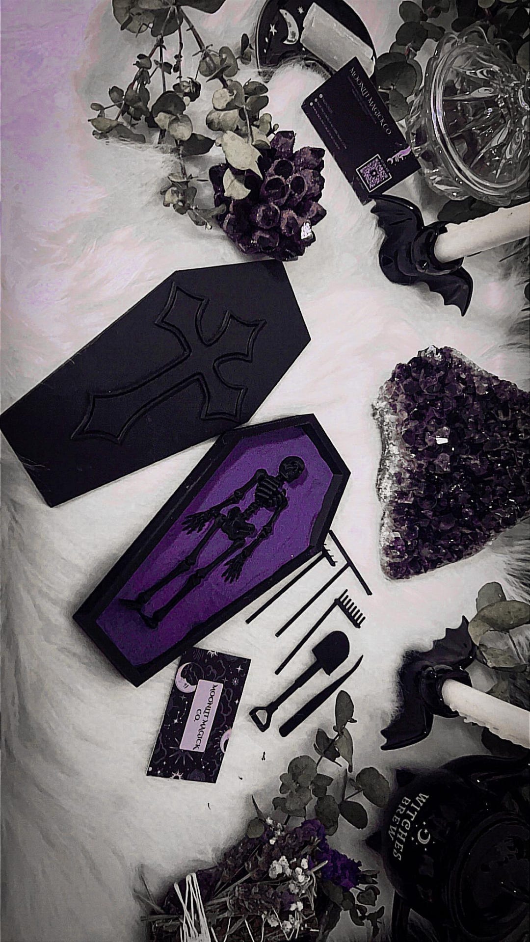 Gothic Zen Garden | Mini Altar Meditation Kit With Coffin Tray ...