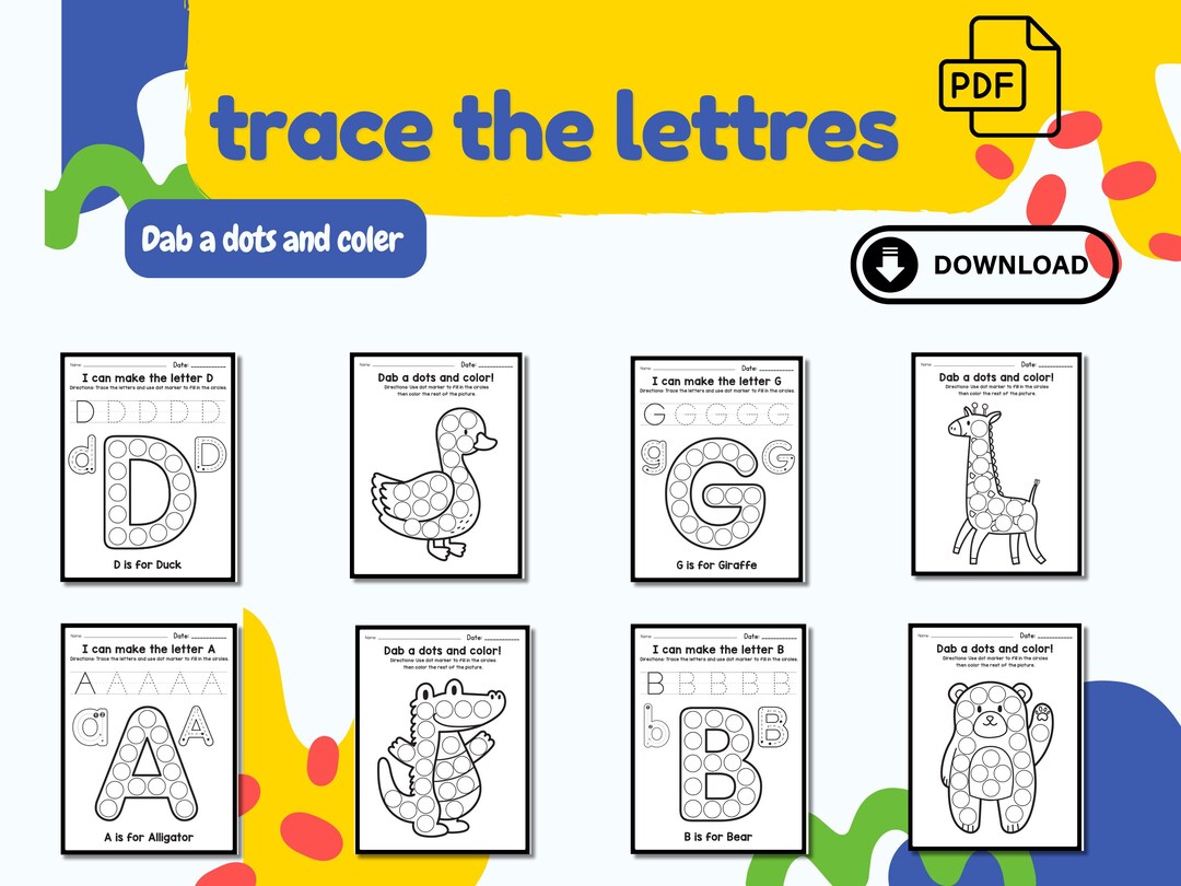 Alphabet Tracing and Coloring Pages for Kids, Uppercase and Lowercase ...