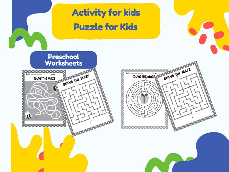 Solve the Maze Game – Printable Puzzle for Kids & – Fun Brain Teaser ...