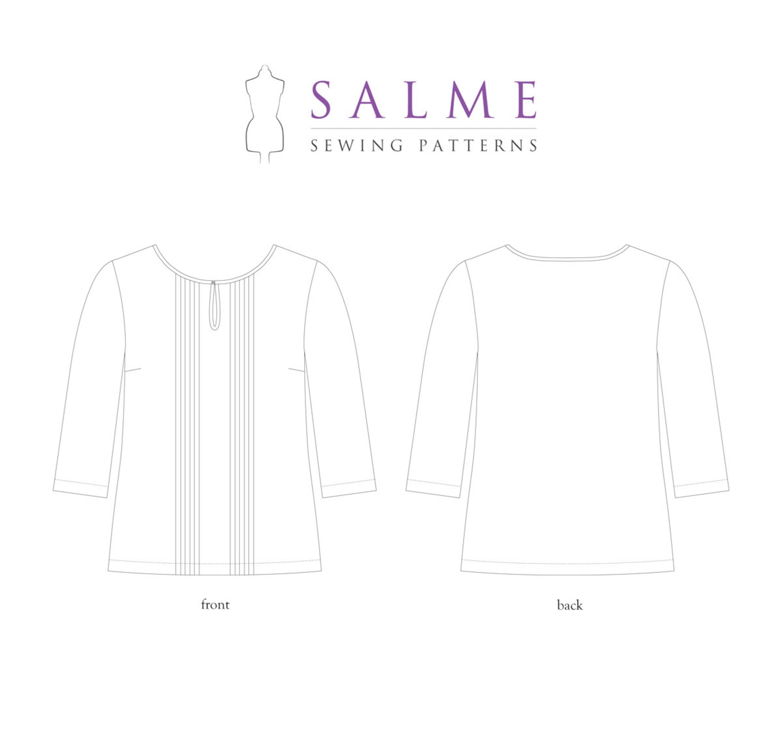 Pintuck Blouse PDF Sewing pattern | Etsy