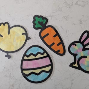 Easy Easter Craft for Kids- Easter Variety Suncatcher Kit - Etsy UK
