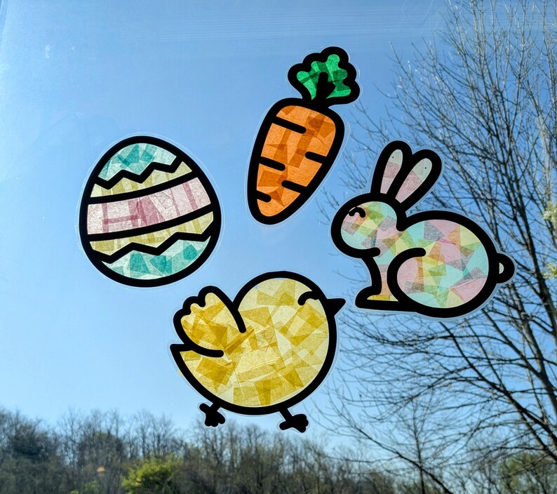 Easy Easter Craft for Kids- Easter Variety Suncatcher Kit - Etsy