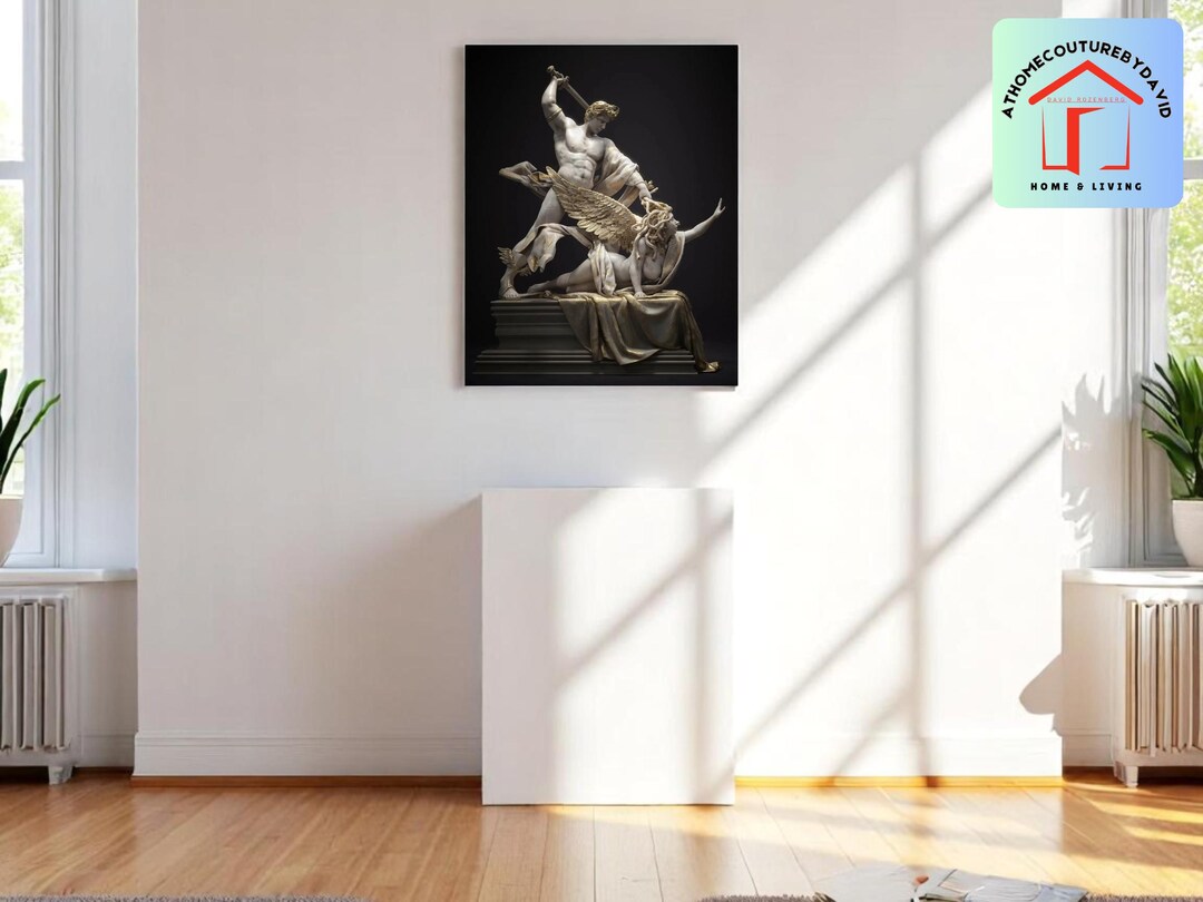 Medusa and Perseus Art Canvas | Greek Mythology Decor | Modern ...