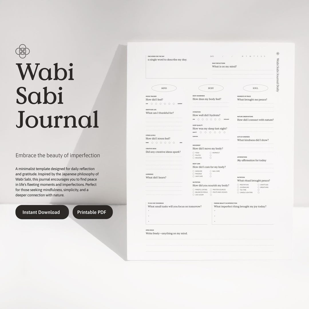 Satori - Wabi Sabi Journal - Etsy