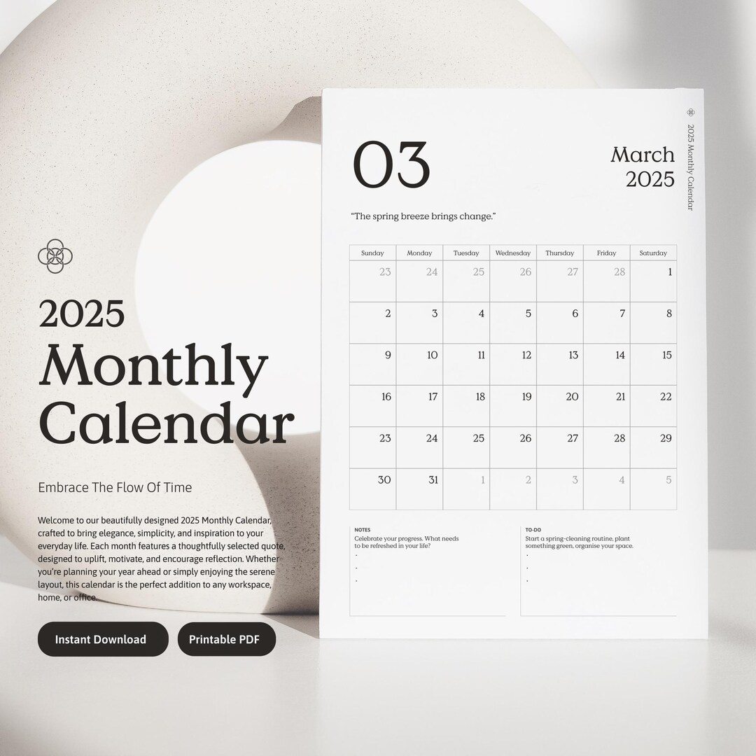 Satori - 2025 Monthly Calendar - Etsy