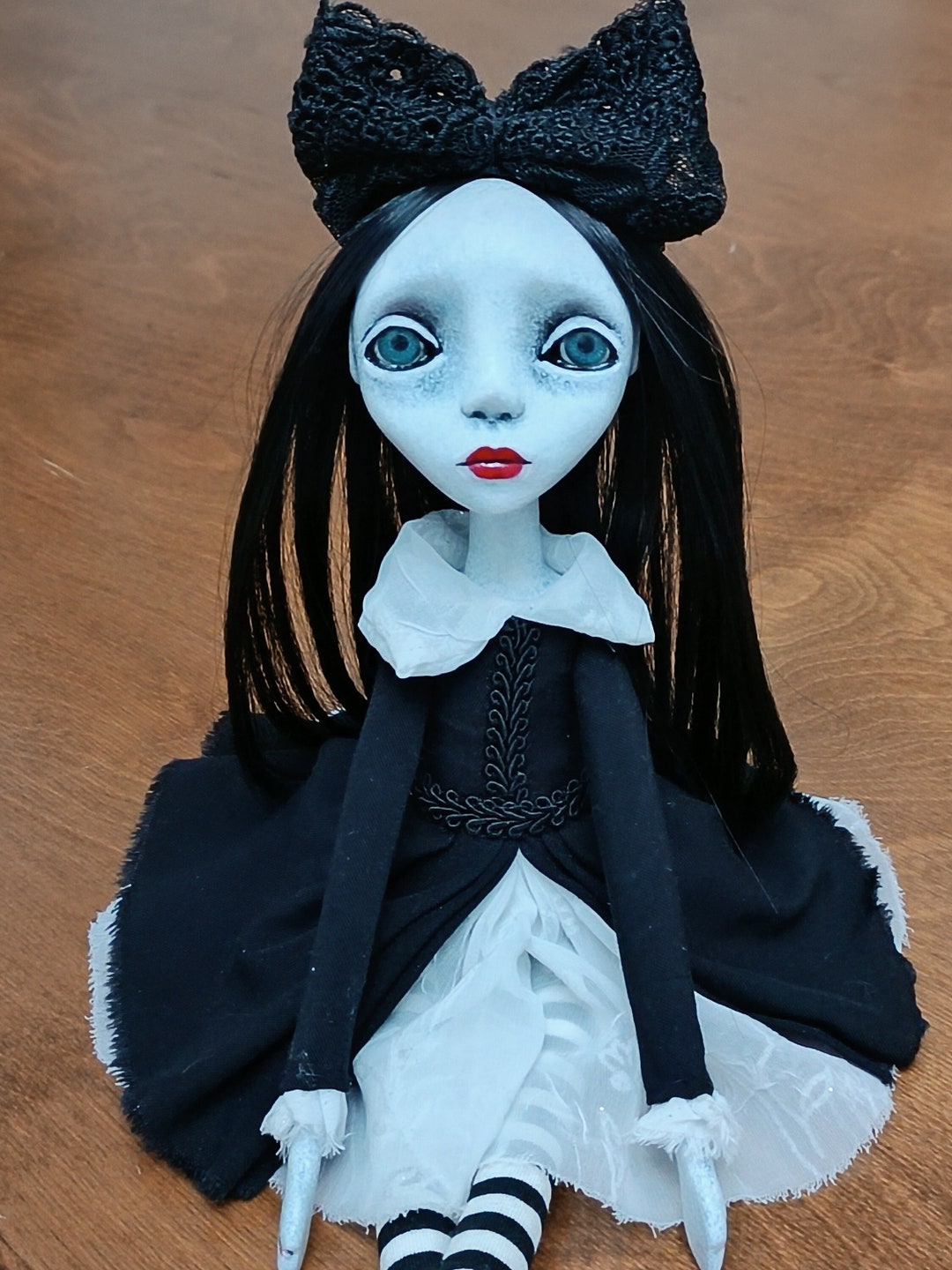Collectible Goth Cute Handmade Figurative Sculpture Unique Dark Gothic ...