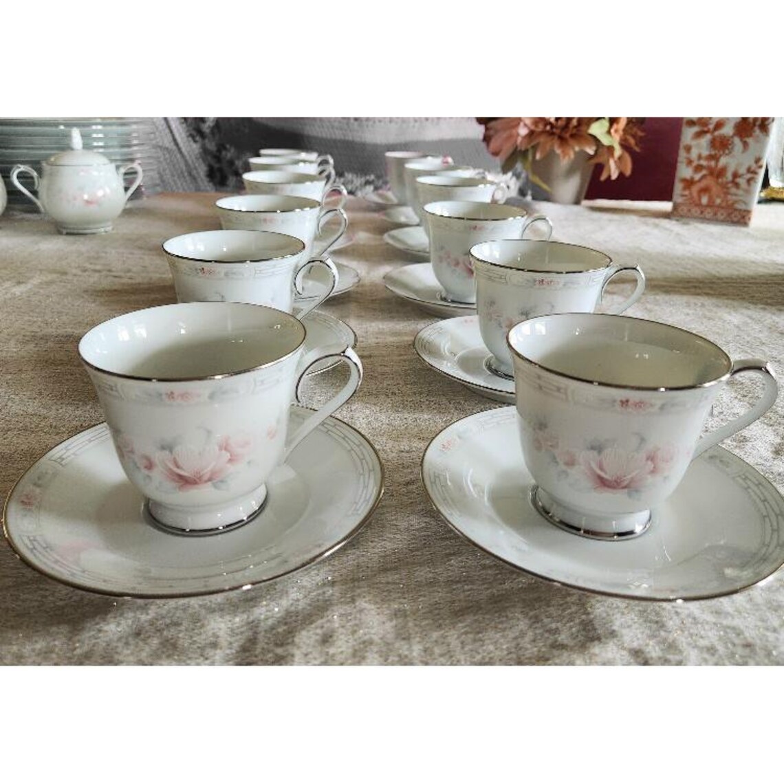 Beautiful, Stunning Noritake Carthage Pattern Dinnerware Set. 6 Place ...