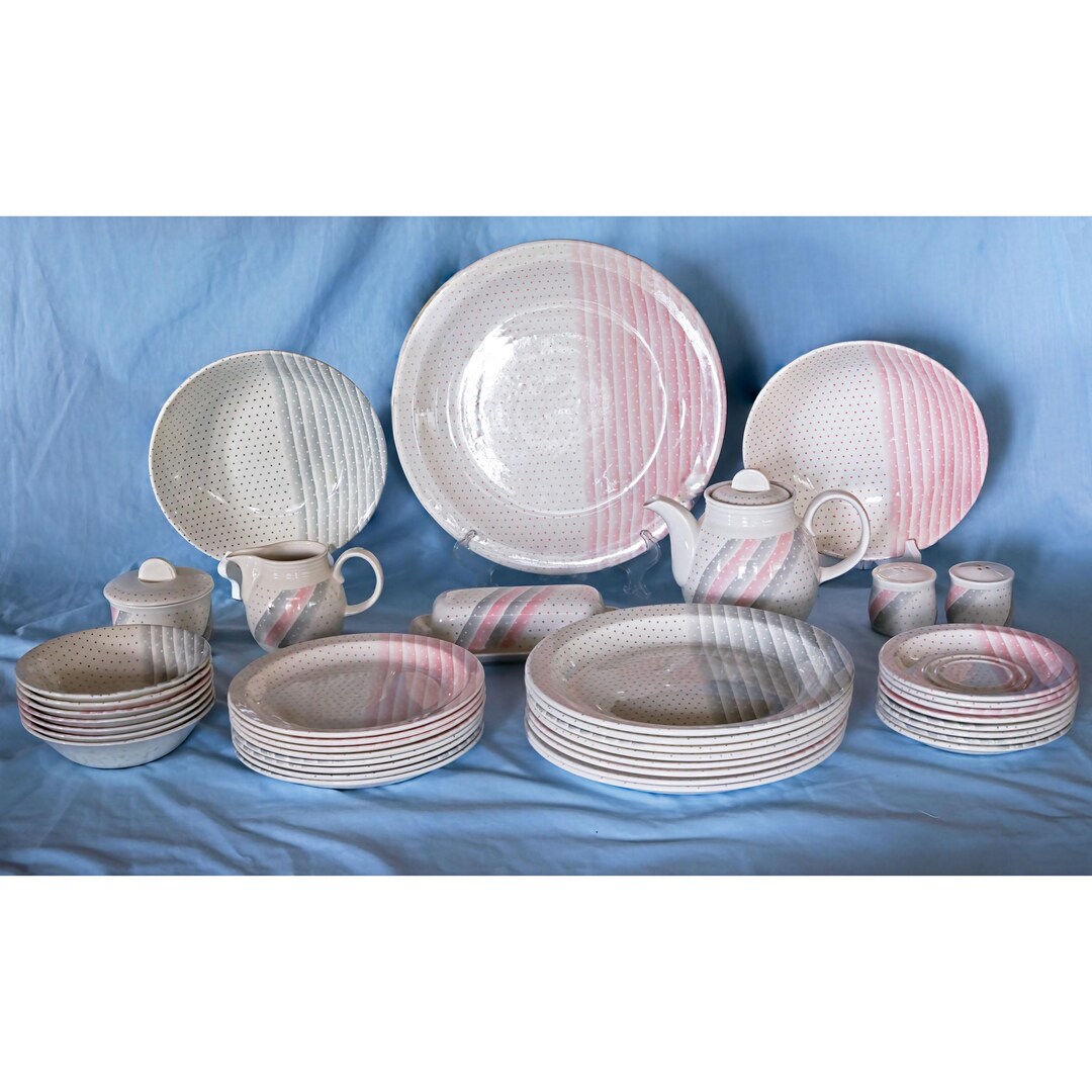 Churchill Shades Dinnerware Set With Serving Pieces. 42 Pcs. Vintage ...