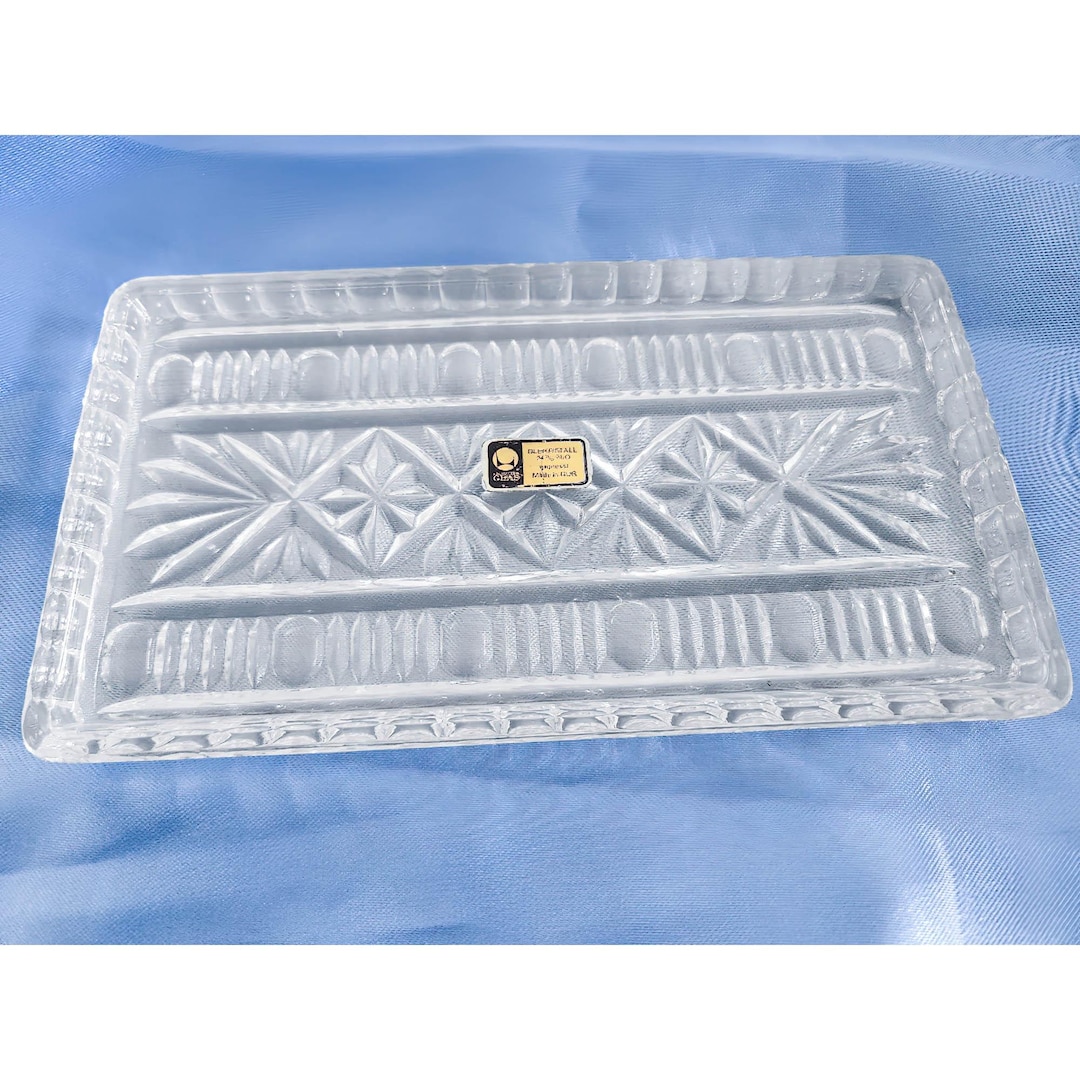 Lead Crystal Lausitzer Glass Rectangular Multi-purpose Tray Made in ...