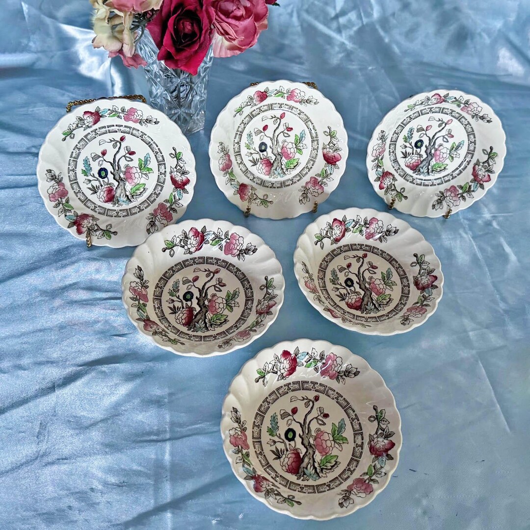 Beautiful, Remarkable Indian Tree Pattern Dessert Bowls by Myott of ...