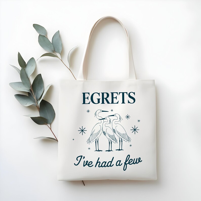 Birdwatching SVG PNG, Egret Tote Bag Design, Birding Gift Idea, Bird ...