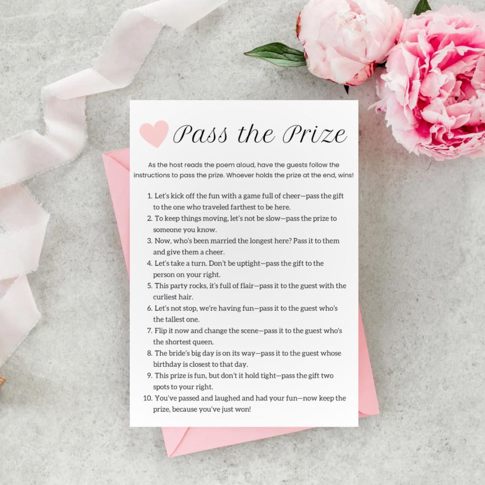 Pass the Prize Game, Printable Pass the Prize Game, Pass the Gift Game ...