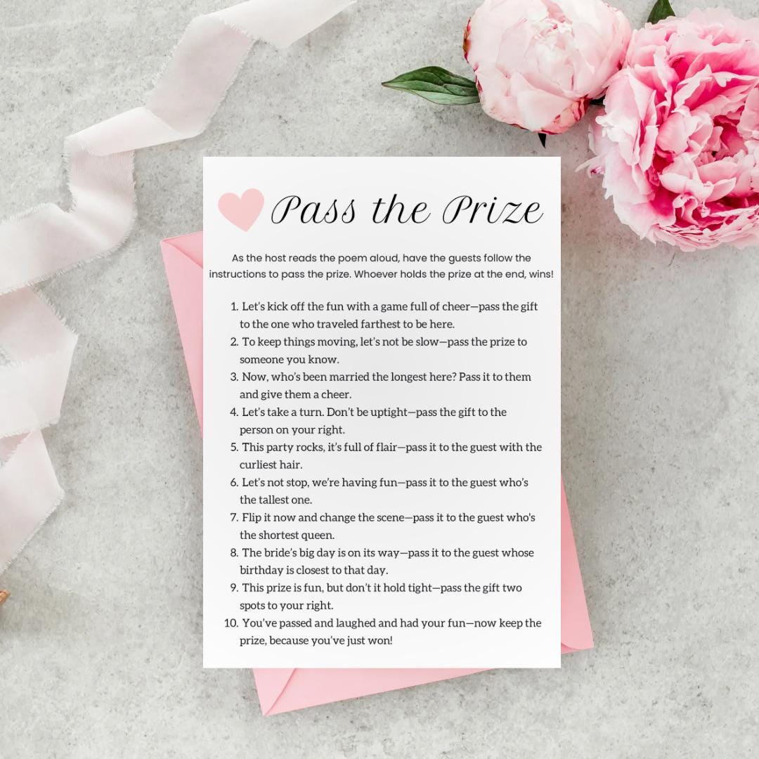 Pass the Prize Game, Printable Pass the Prize Game, Pass the Gift Game ...