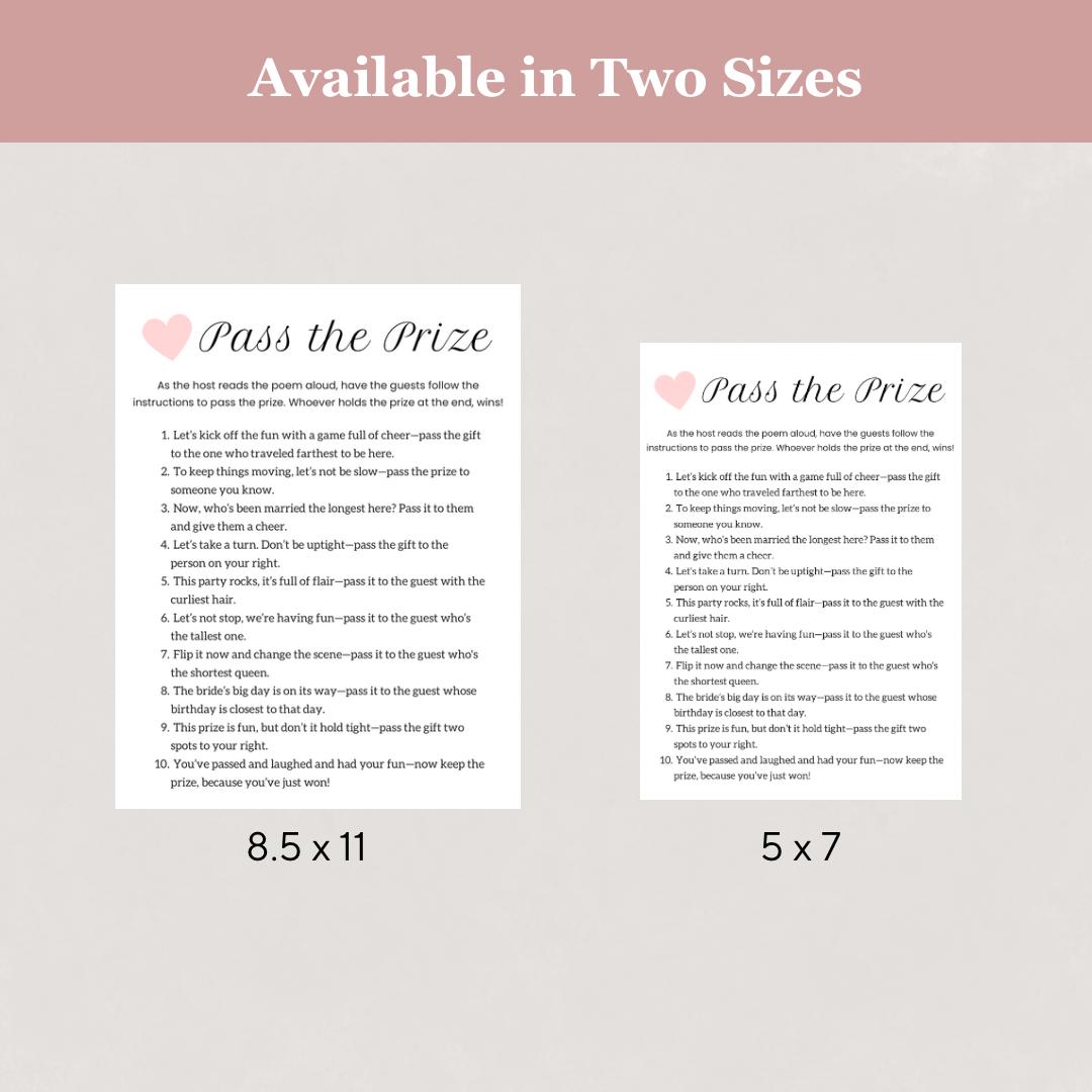 Pass the Prize Game, Printable Pass the Prize Game, Pass the Gift Game ...