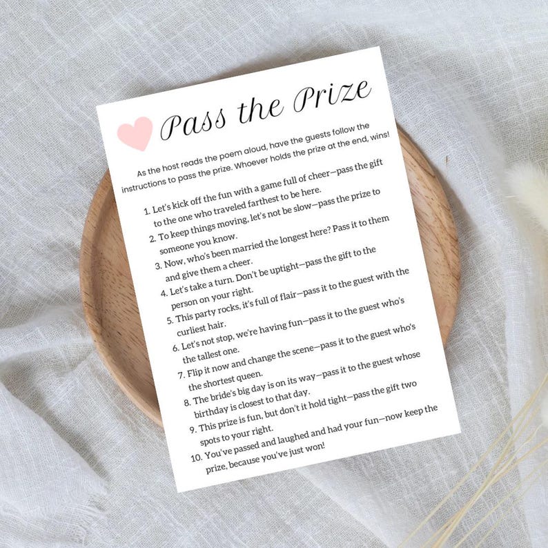 Pass the Prize Game, Printable Pass the Prize Game, Pass the Gift Game ...