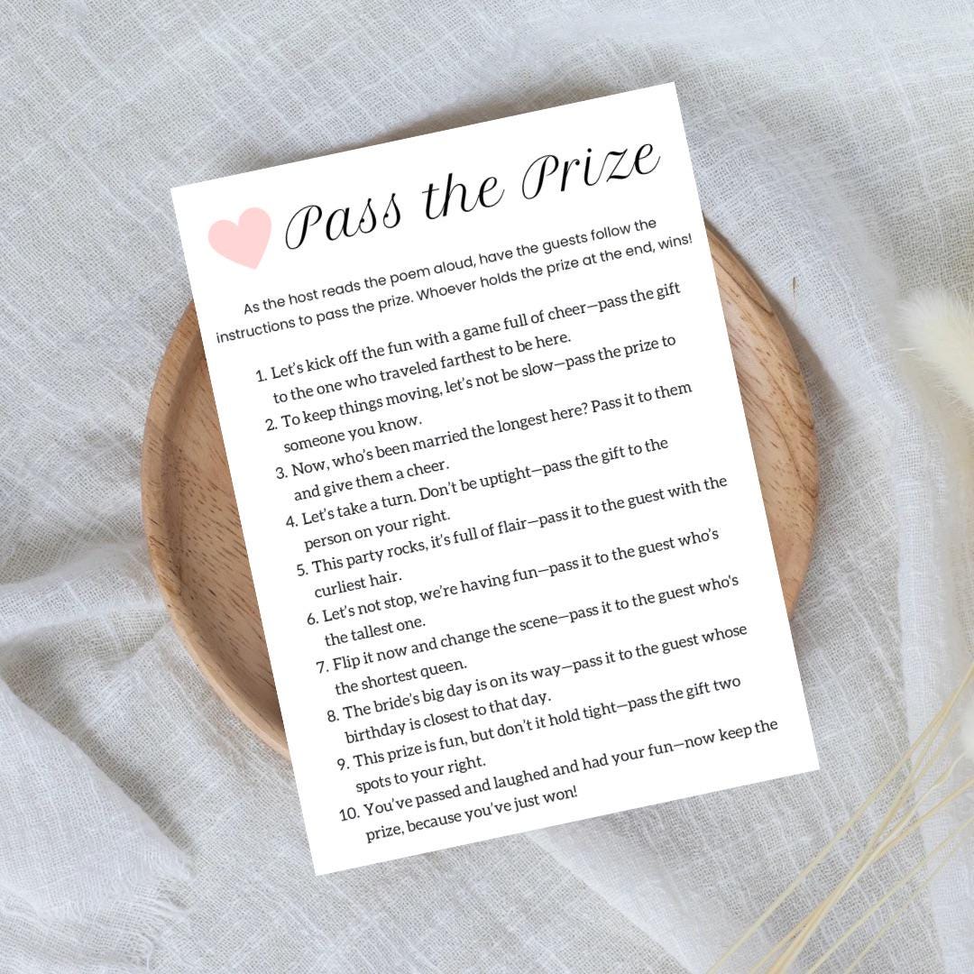 Pass the Prize Game, Printable Pass the Prize Game, Pass the Gift Game ...