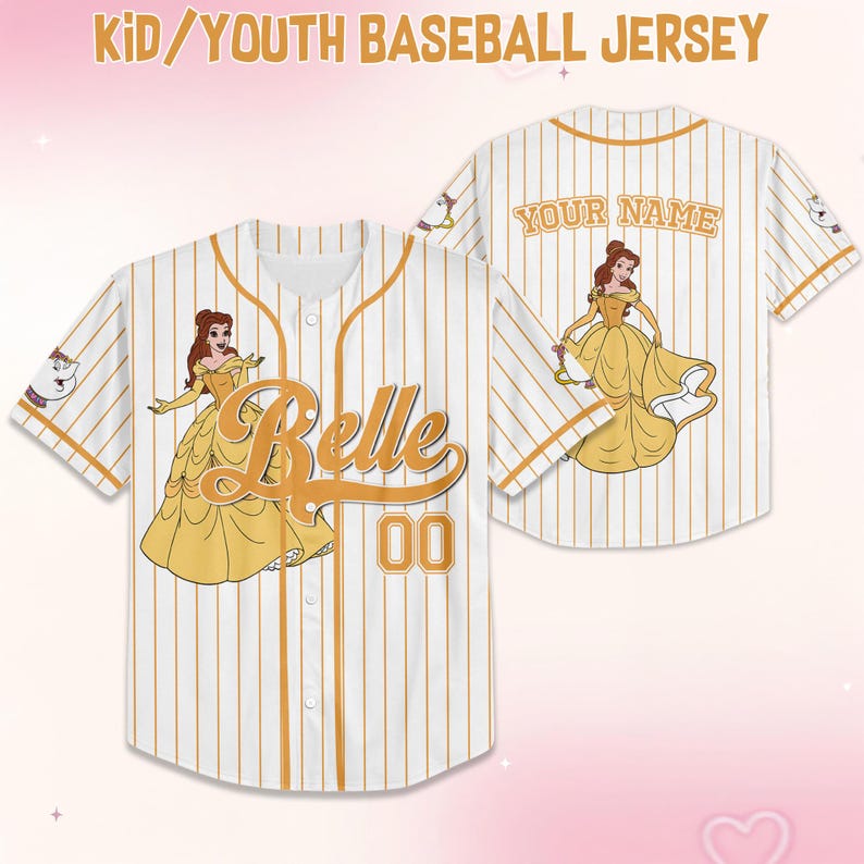 Custom Princess Collection Baseball Jersey, Game Day Kid Adult Jersey ...