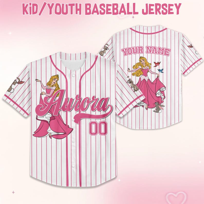 Custom Princess Collection Baseball Jersey, Game Day Kid Adult Jersey ...