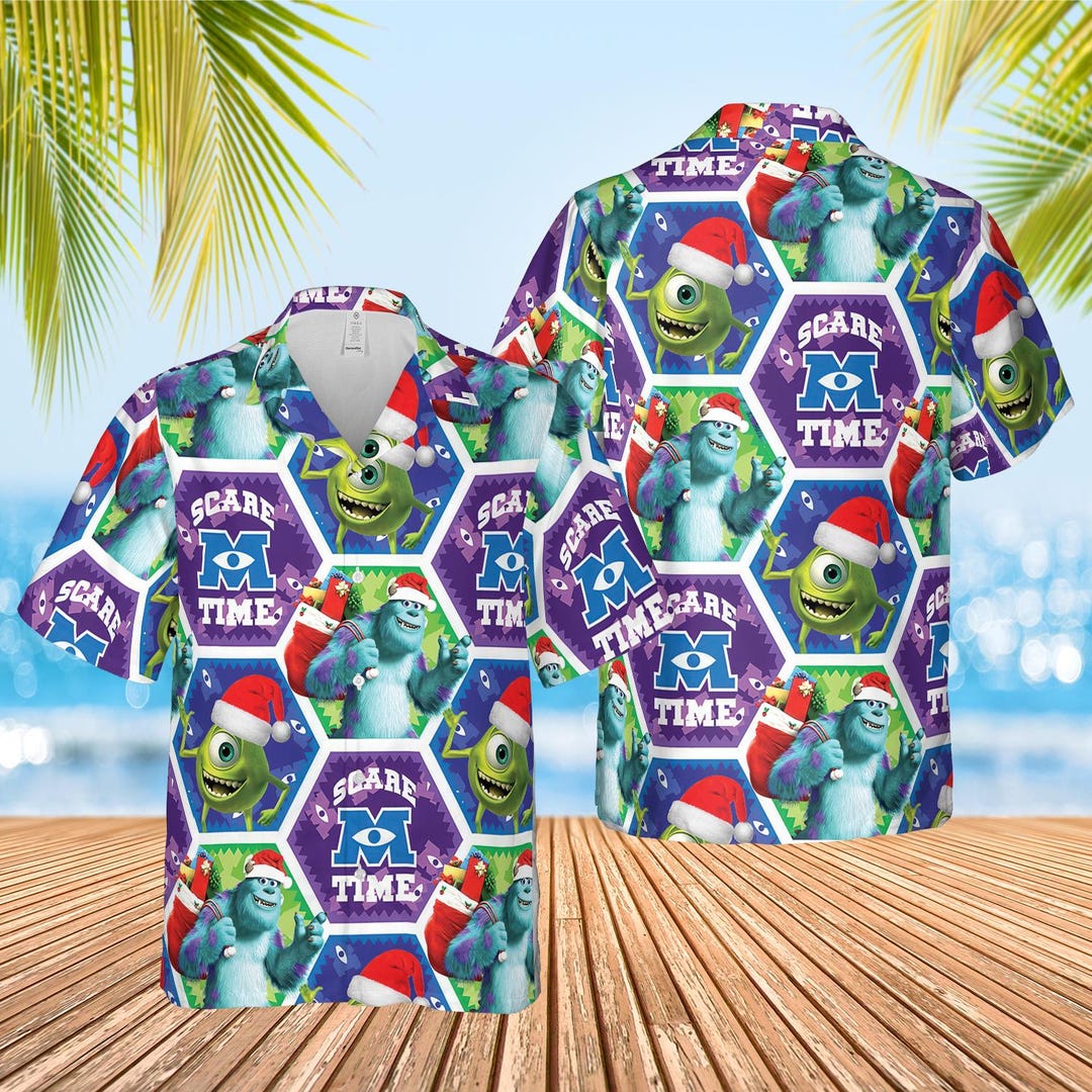 Retro Monster Inc Characters Coquette Christmas Hawaiian, Pixar ...