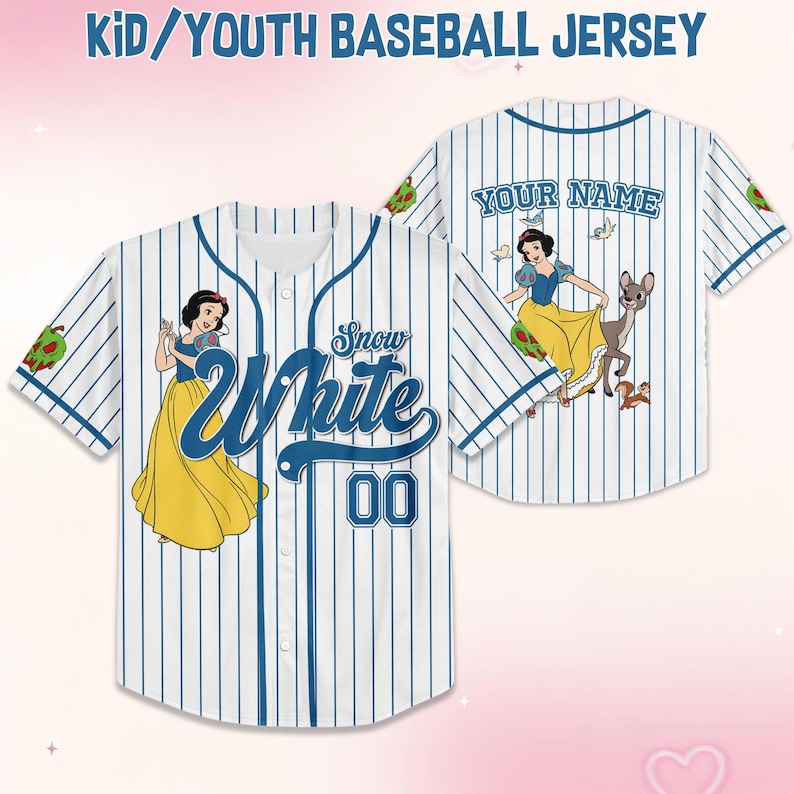 Custom Princess Collection Baseball Jersey, Game Day Kid Adult Jersey ...