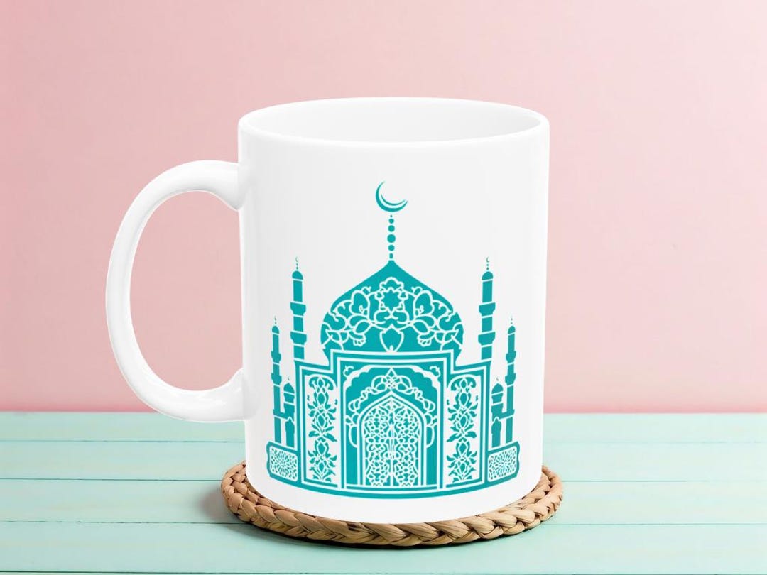 Islamic Art Coffee Mug Mosque Pattern Masjid Silhouette Minimalist ...