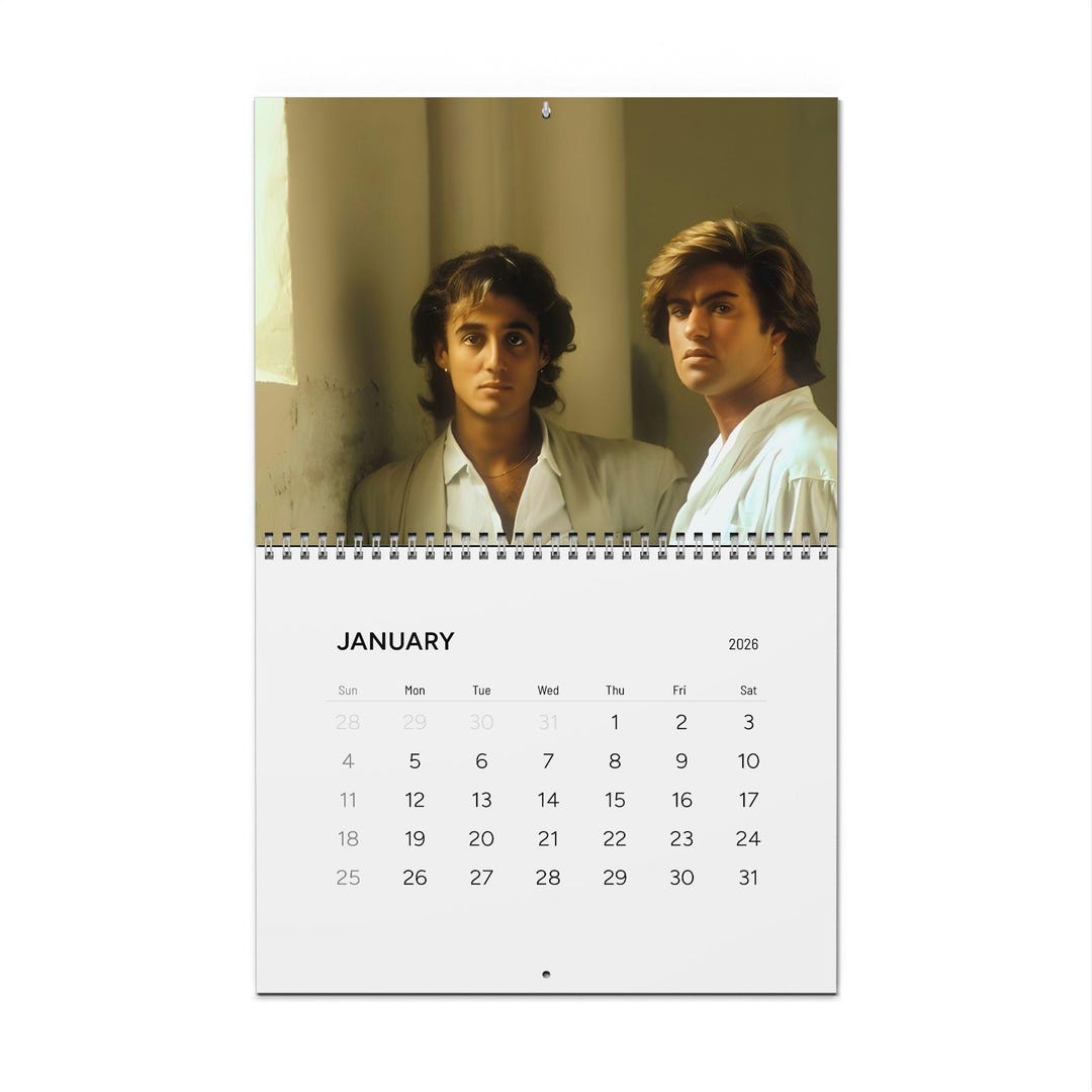 WHAM Wall Calendar 2026, George Michael, Andrew Ridgley, Gifts for ...
