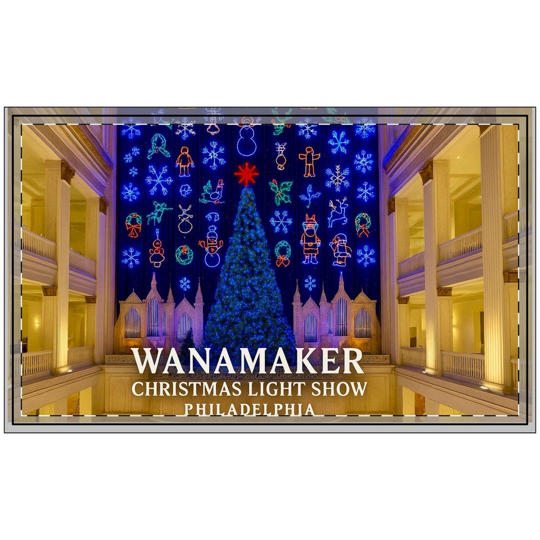 Wanamaker's Christmas Light Show Doormat, Philadelphia PA Holiday ...