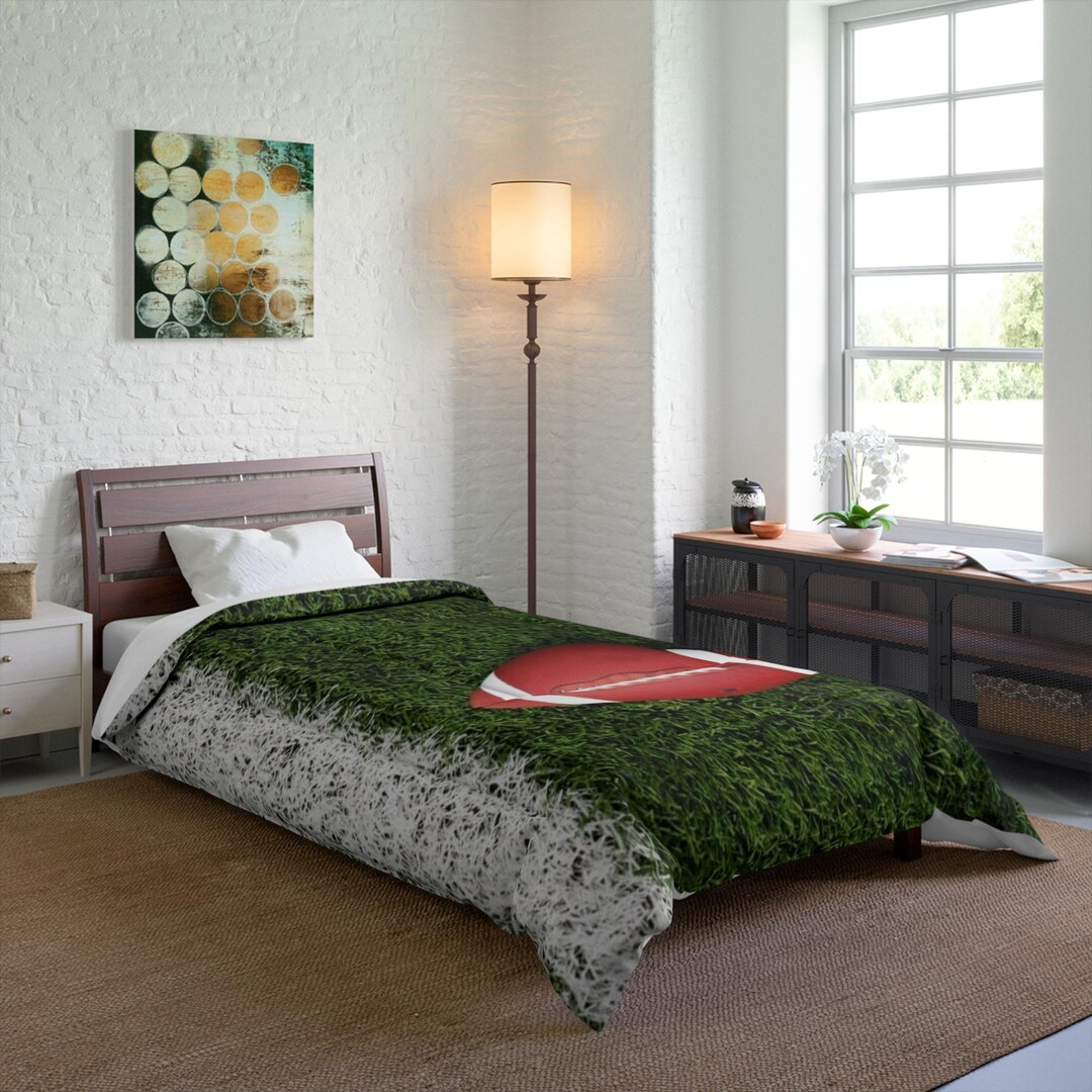 Football Field Comforter | Football Bedding, Duvet - Etsy