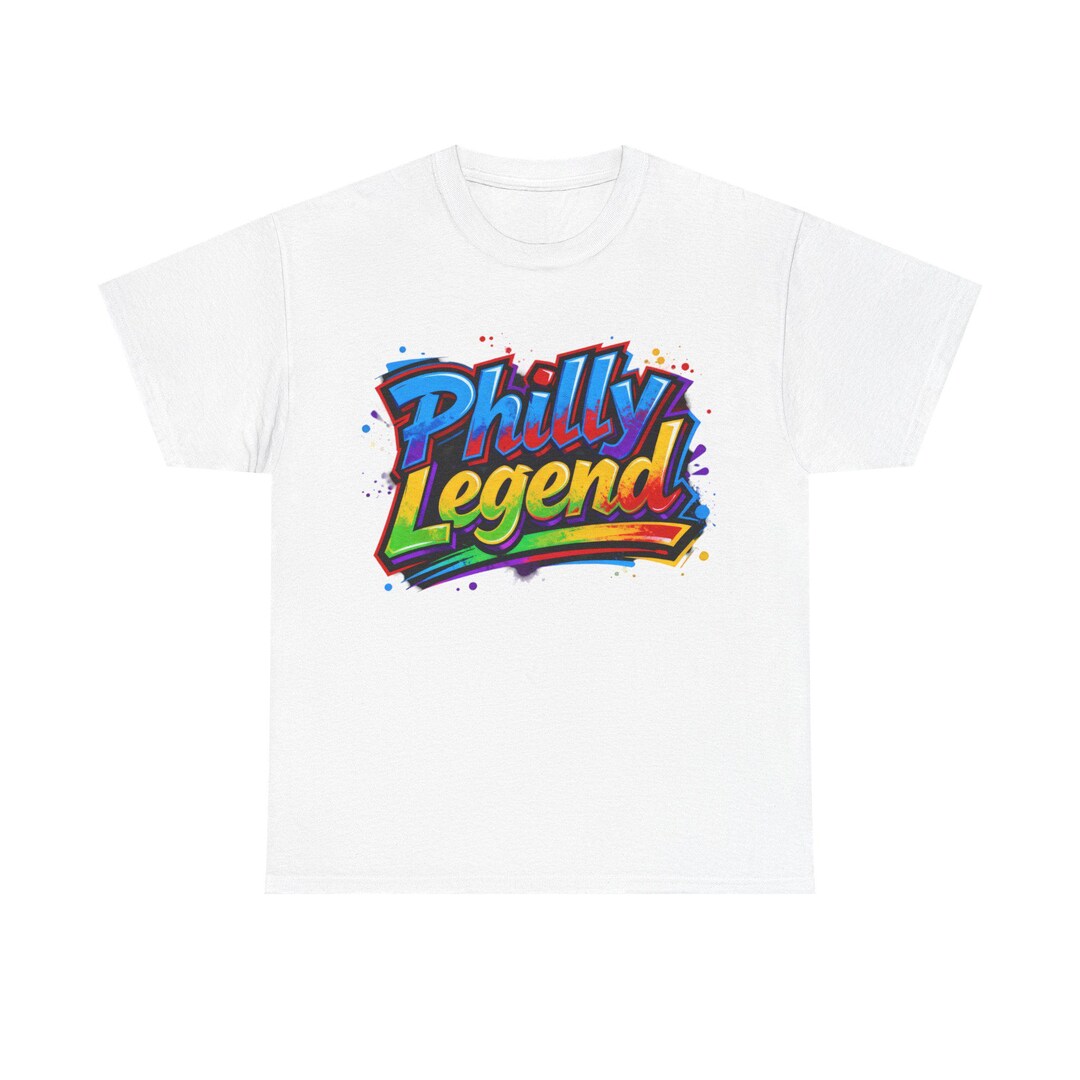 Philly Legend Graphic Tee, Casual Unisex T-shirt, Colorful Philadelphia ...