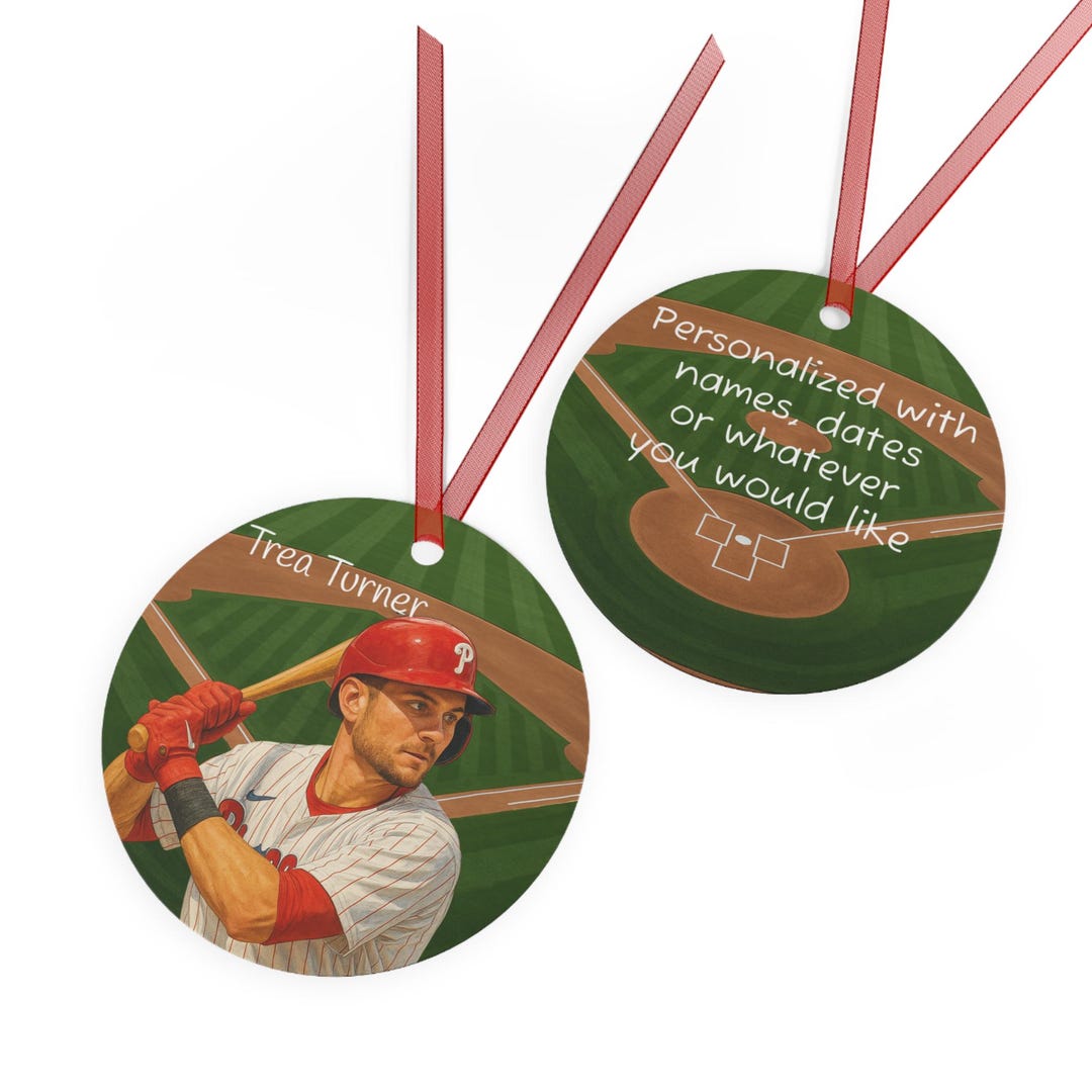 Personalized Trea Turner Philadelphia Phillies Metal Christmas Tree ...