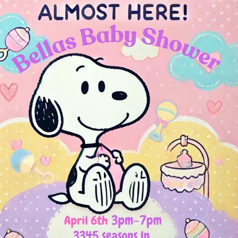 Snoopy Baby Shower - Etsy