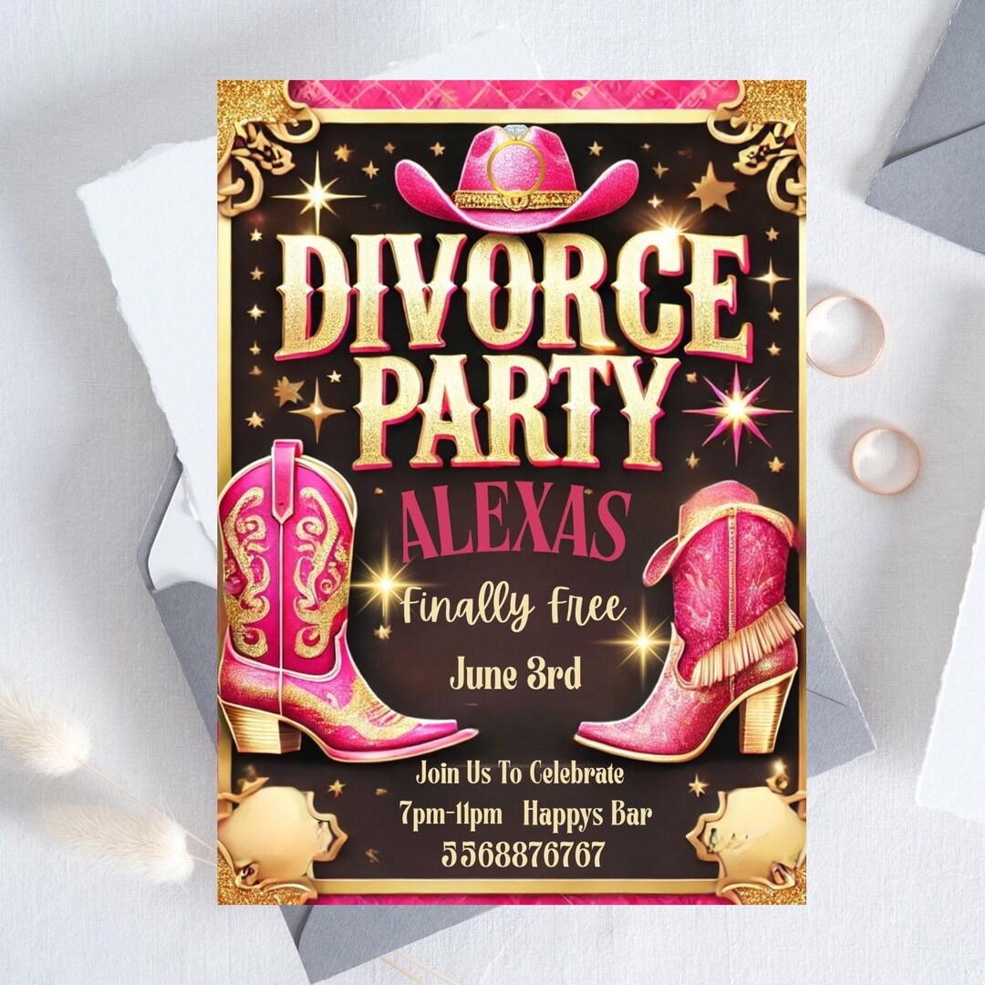 Editable Divorce Party Invitations - Etsy
