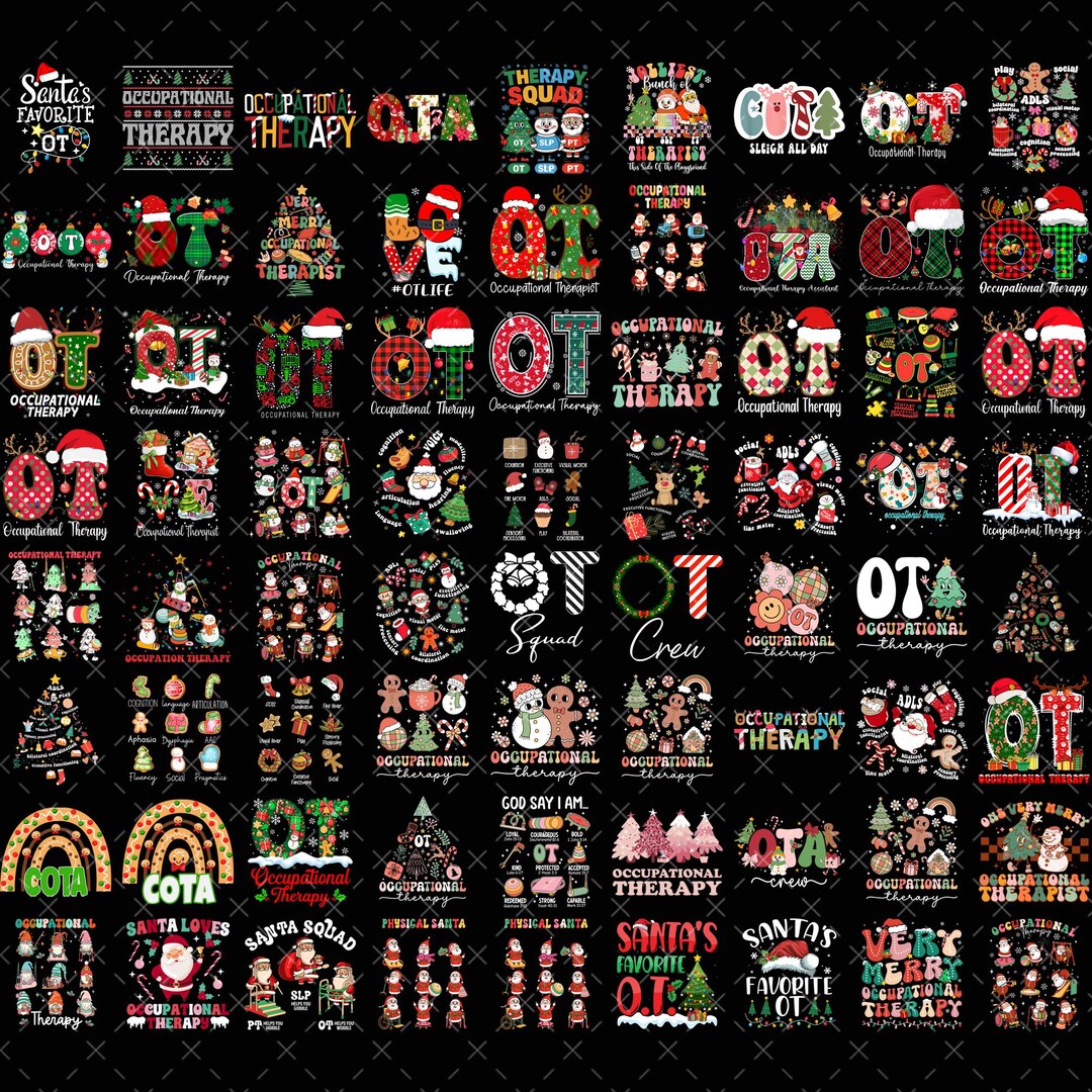 70+ Christmas Occupational Therapy Png Bundle, OT Gnome Png, Santa OT ...