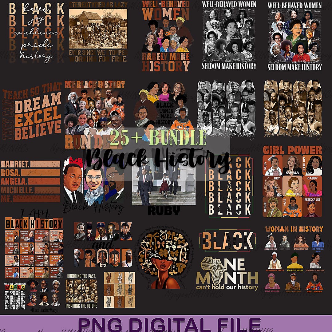 25+ Black History Month Bundle Png, Black History Png, African American ...