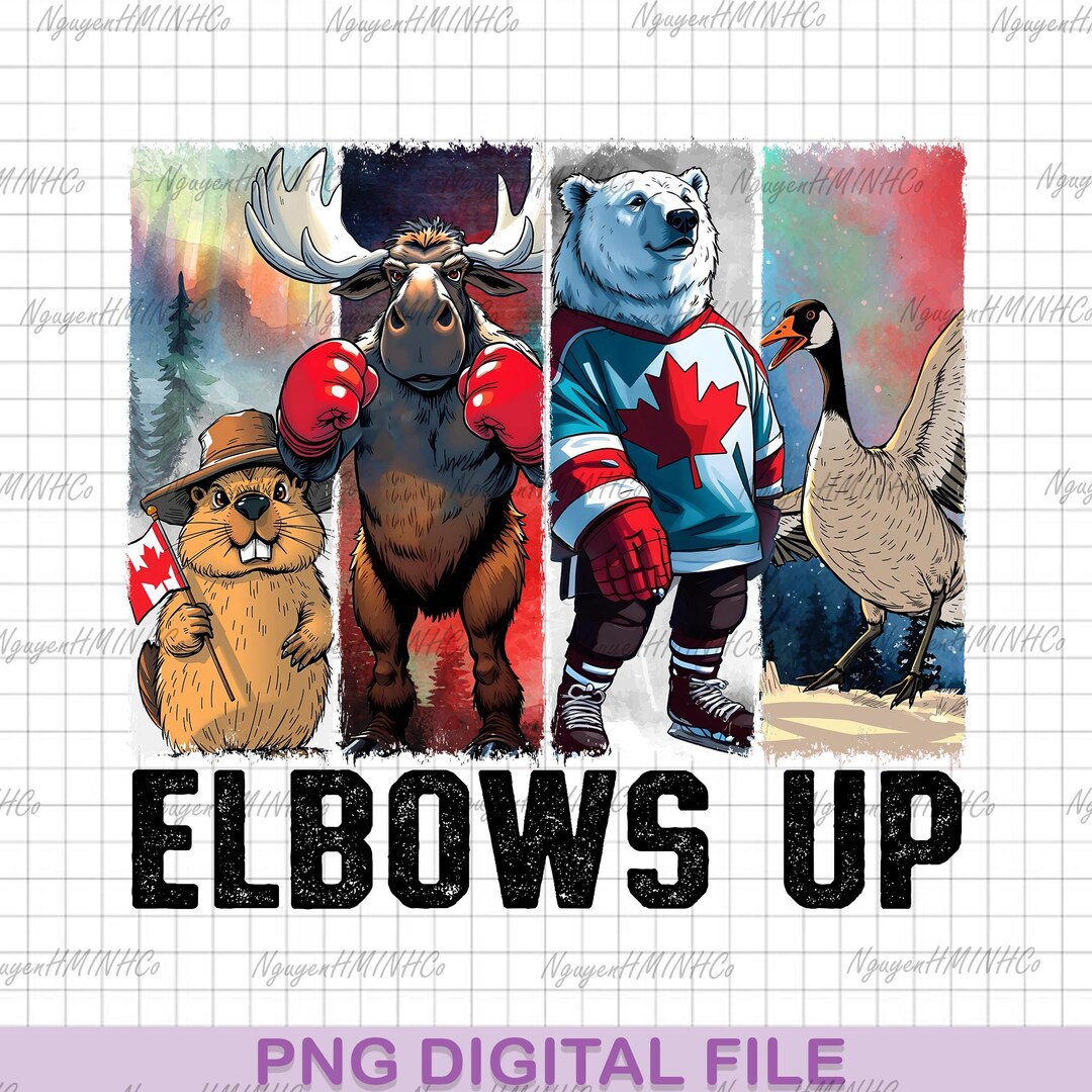 Canadian Elbows up PNG, Anti Tariffs Graphic Design Clipart for ...